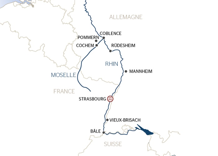 Croisières Les charmes de l'Alsace et de la Suisse, la vallée du Rhin ...